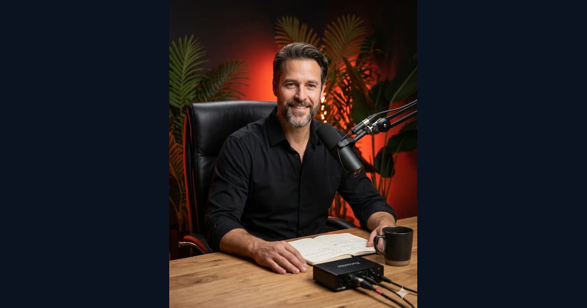 Podcast Studio Prompt | Modern Studio Scene with Host and Microphone