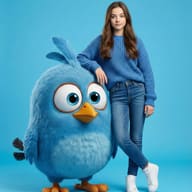 My Big Blue Friend AI Photo Editing Prompt for Gemini