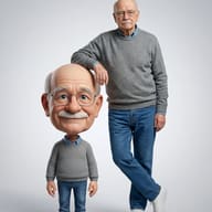 Caricature Conceptual 3D Art Prompt | Realistic Person and 3D Model